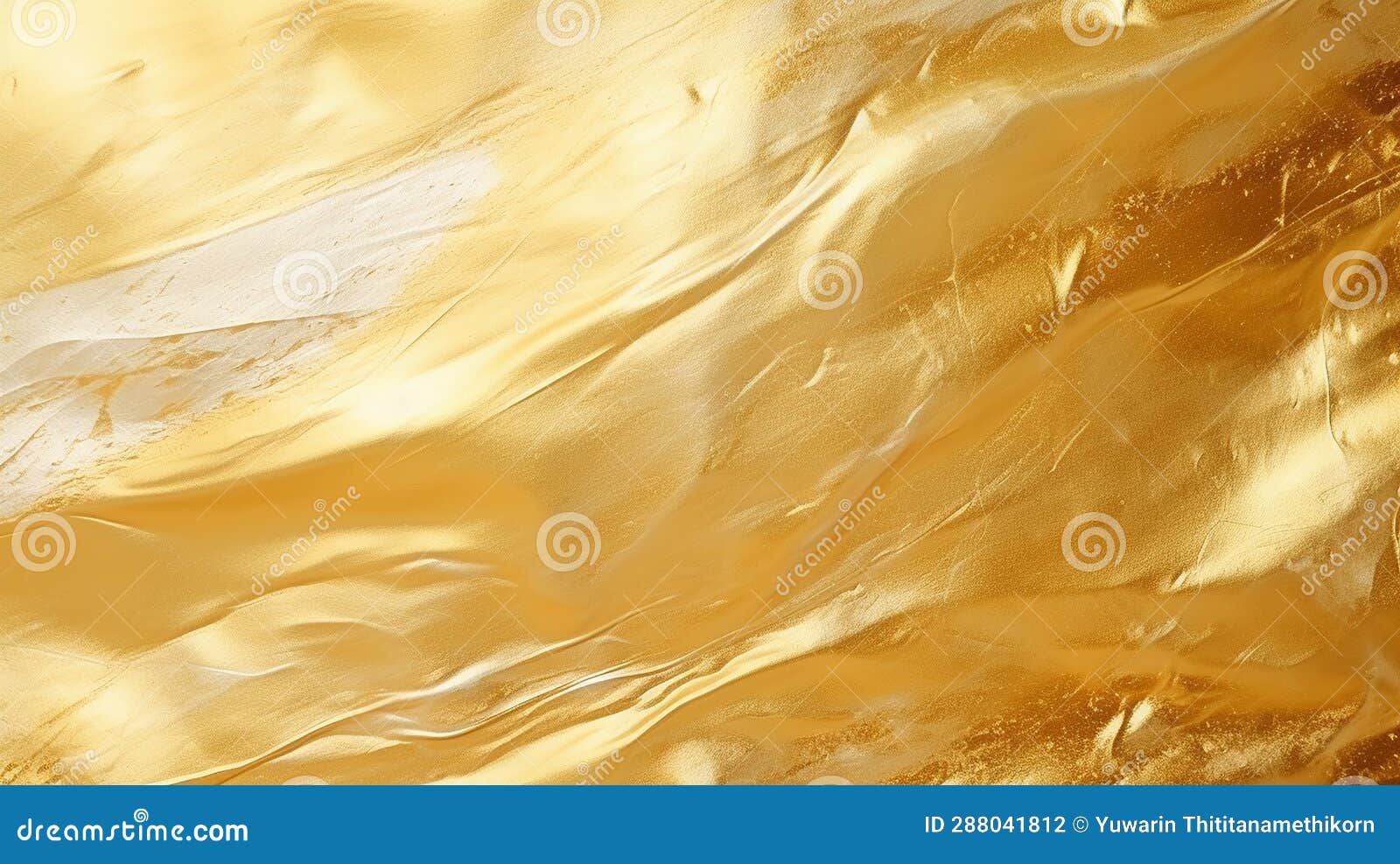 Abstract Background Reflective Gold Foil Texture. Generative AI Stock ...