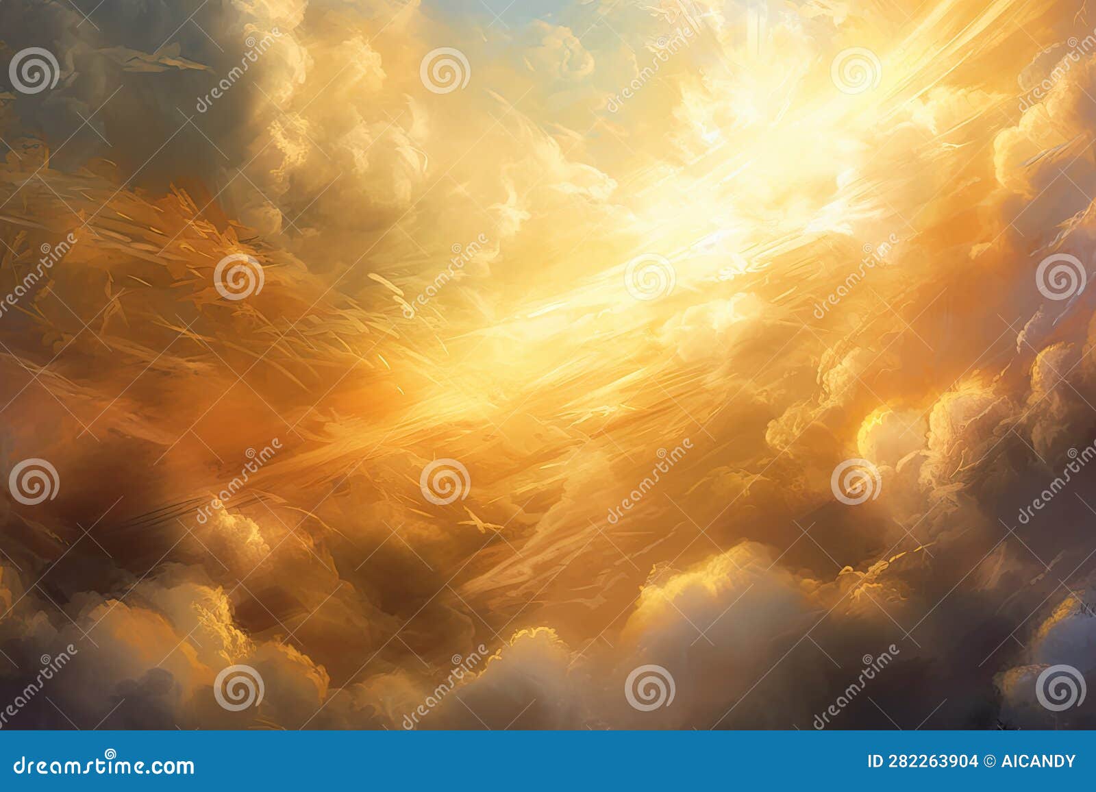 Abstract Background Resembling a Dreamy Celestial Realm, with Floating ...