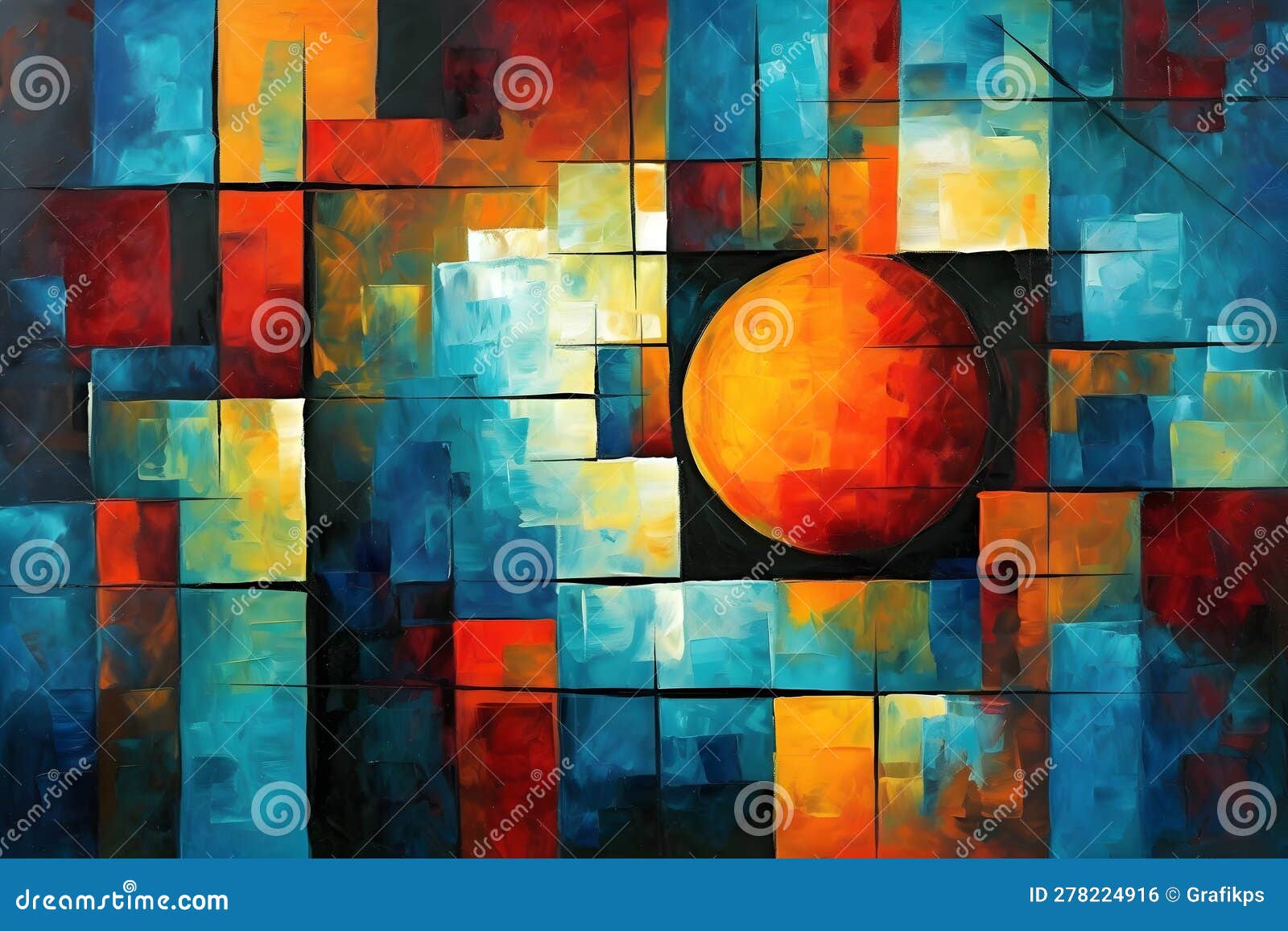 Abstract Background is the Result of Painted Brushstrokes that Evoke ...