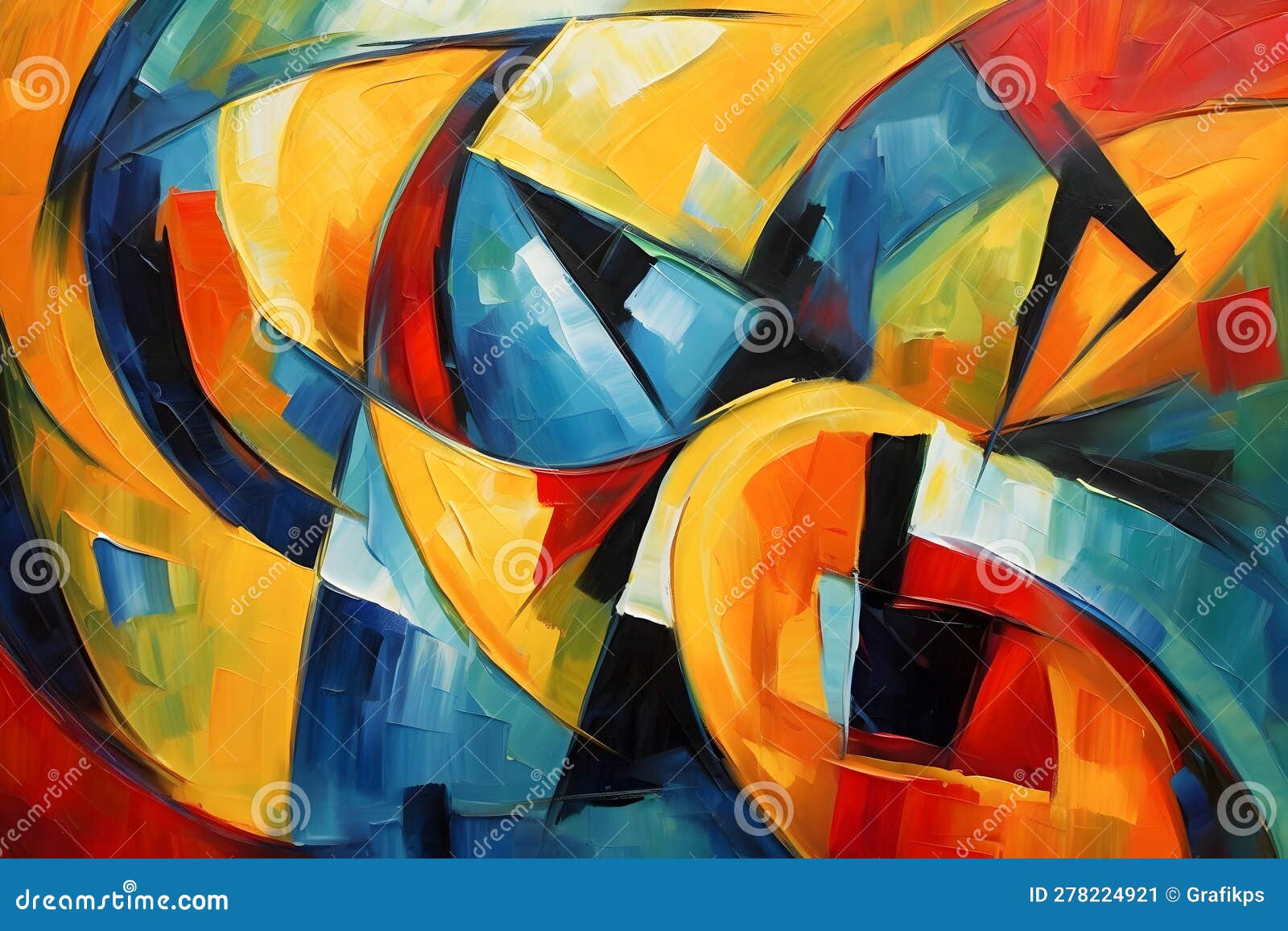 Abstract Background is the Result of Painted Brushstrokes that Evoke ...