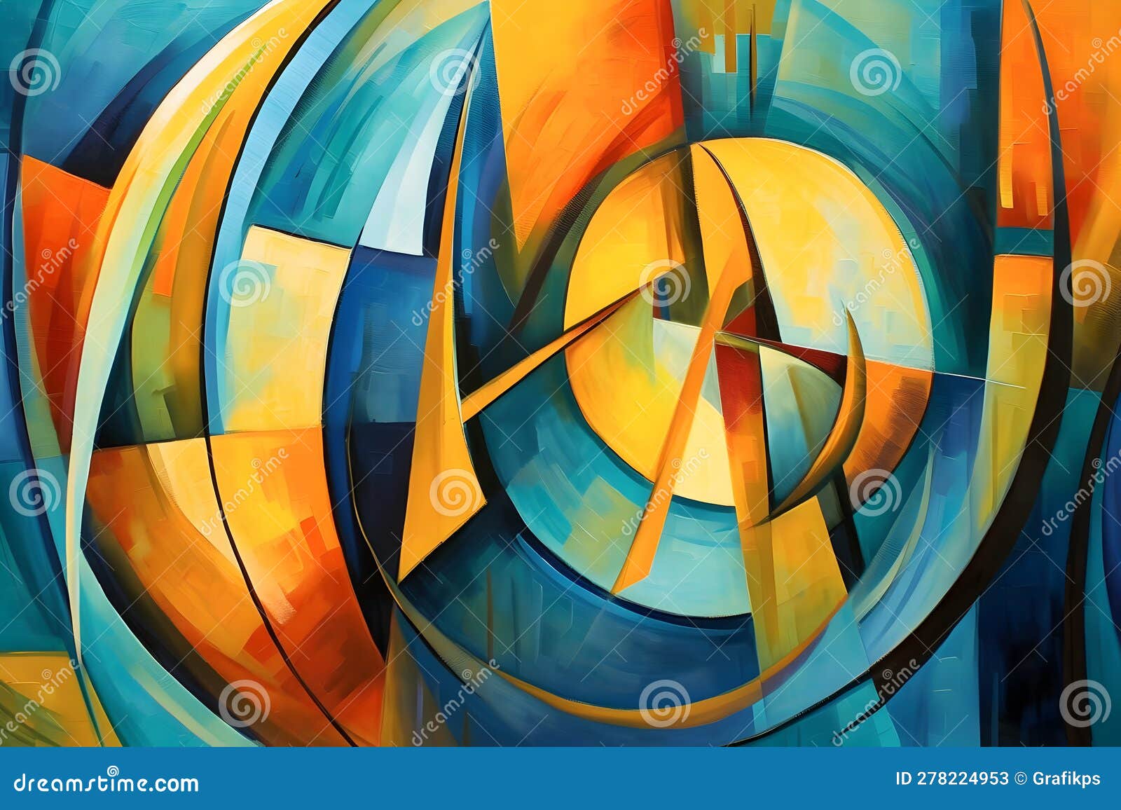 Abstract Background is the Result of Painted Brushstrokes that Evoke ...