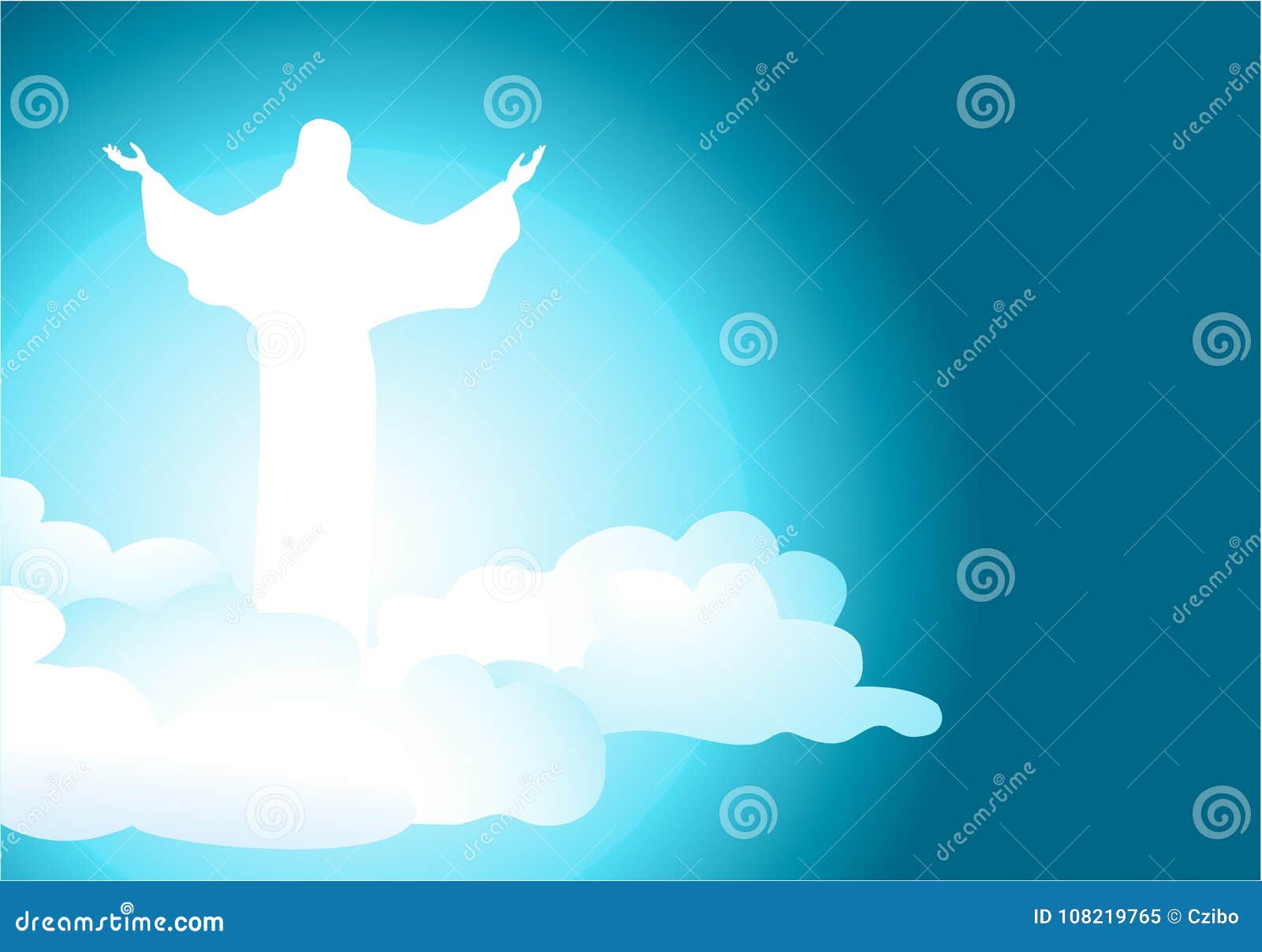 Abstract Background with Resurrected Jesus Christ Stock Vector ...
