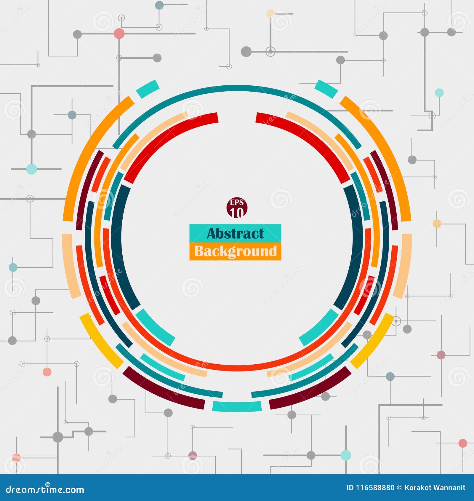 Abstract Background with Retro Colorful Electronic Pattern. Stock ...