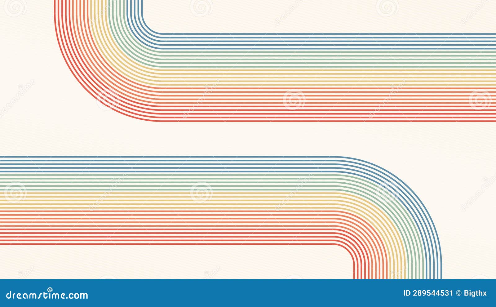 Abstract Background with Retro Colorful Stripes. Minimal Geometric ...