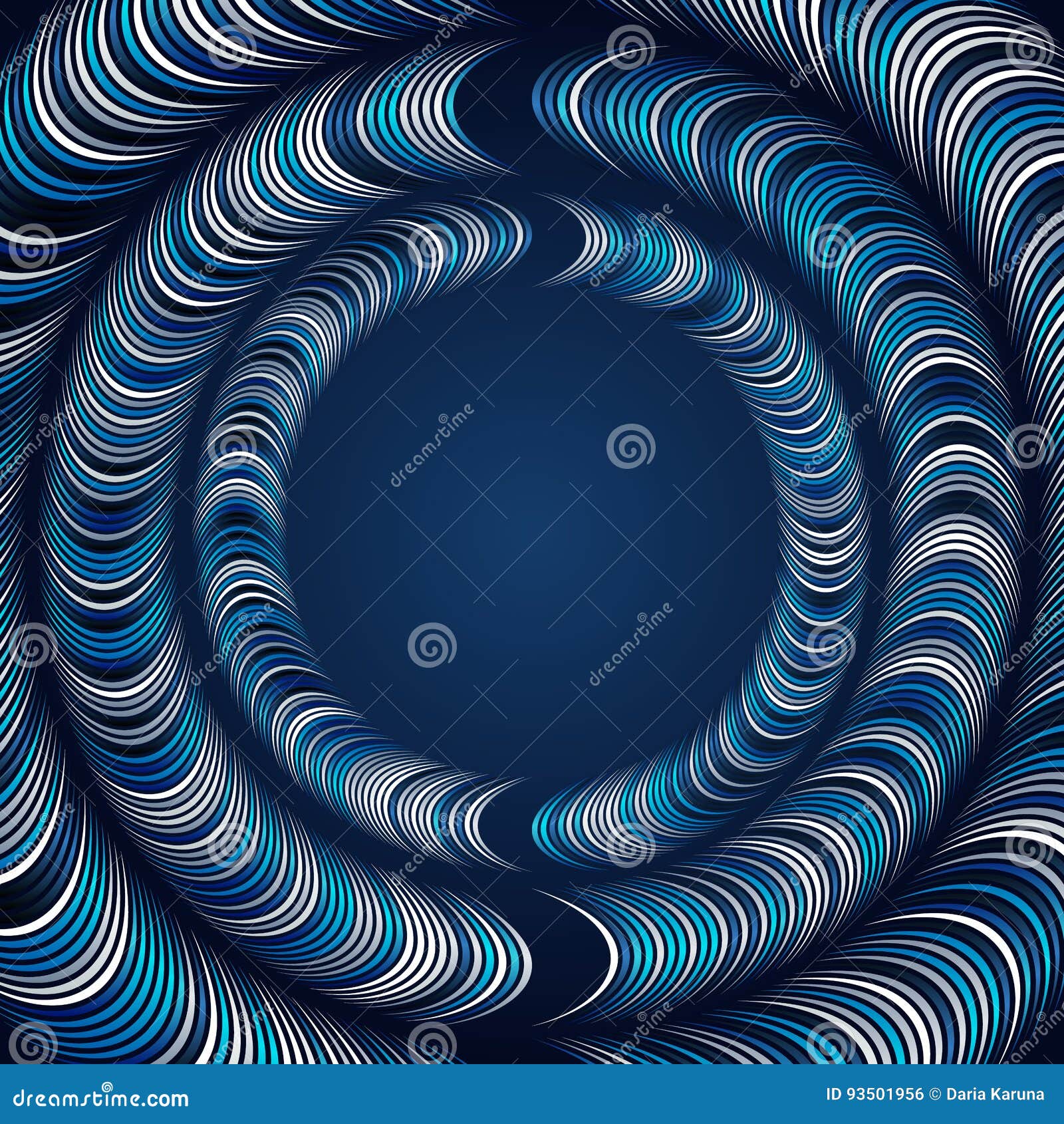 Abstract Background with Rings of Distorted Geometric Shapes. the ...