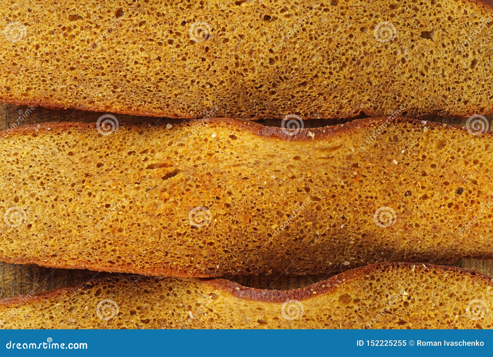Abstract Background: Roasted Rye Bread Rusks Stock Image - Image of ...