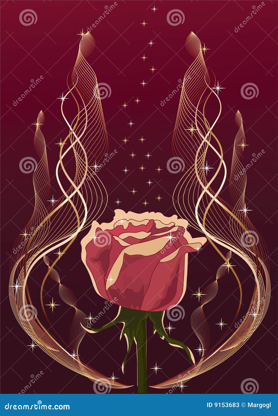 Abstract Background with Rose. Stock Vector - Illustration of element ...