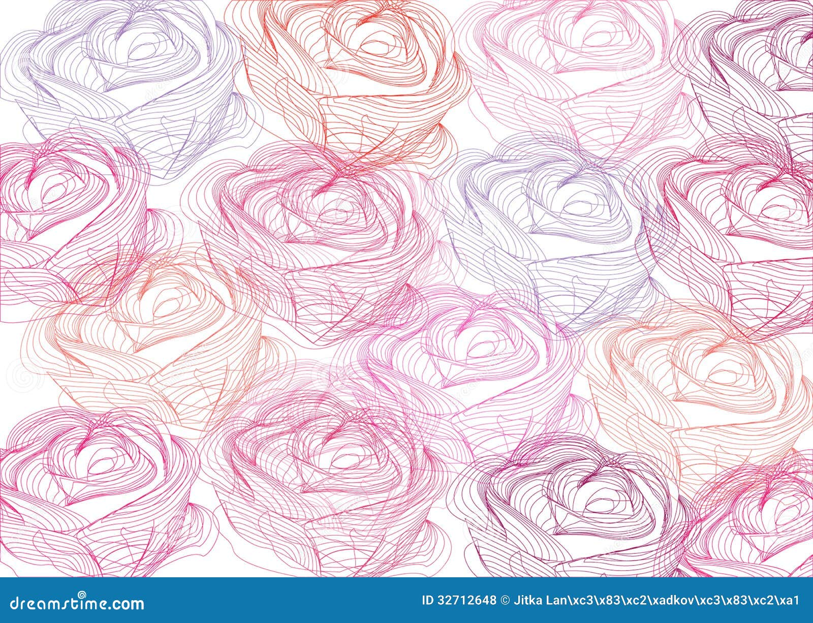 Abstract Background with Roses Stock Illustration - Illustration of ...
