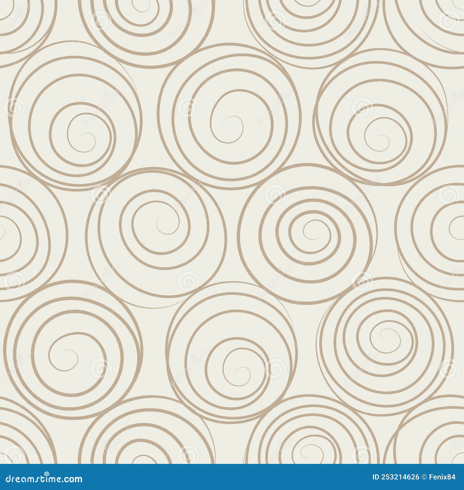 Abstract Background with Round Doodles. Seamlessly Repeating Vector ...