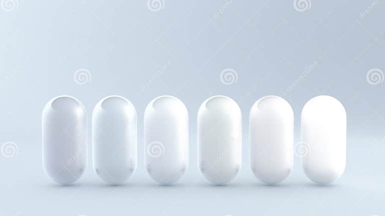 Abstract Background with Round Forms. 3d Illustration, 3d Rendering ...