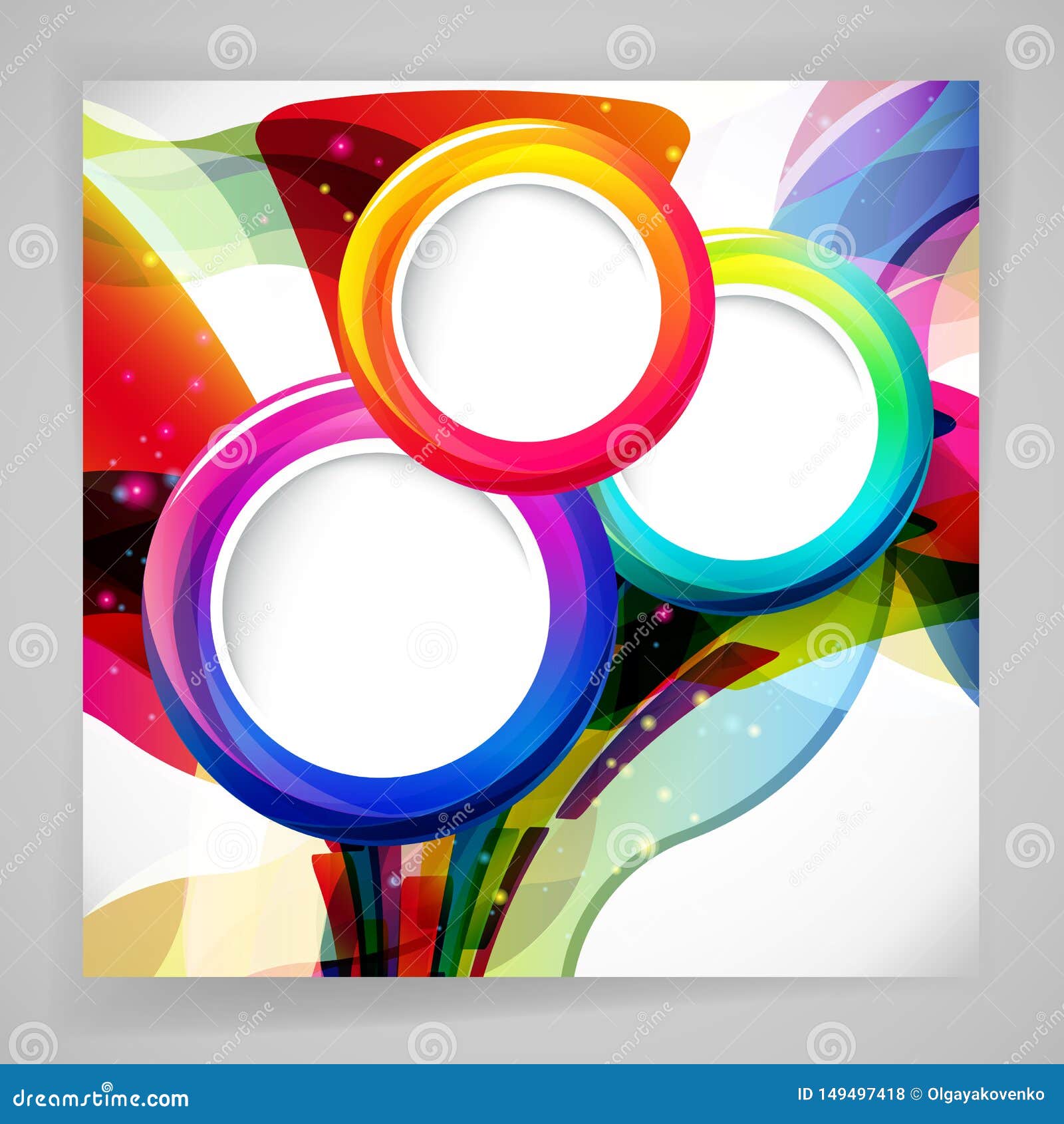 Abstract Background with Round Frames Stock Vector - Illustration of ...