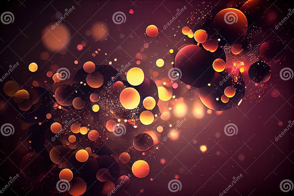 Abstract Background Round Particles Bokeh. Generative AI, Generative, AI Stock Photo - Image of ...
