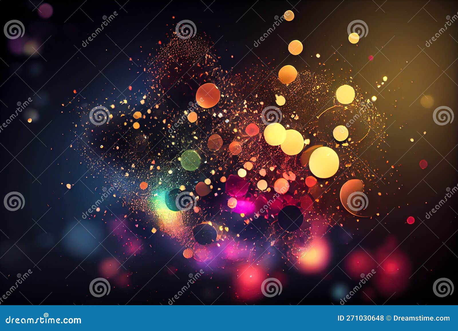 Abstract Background Round Particles Bokeh. Generative AI, Generative, AI Stock Photo - Image of ...