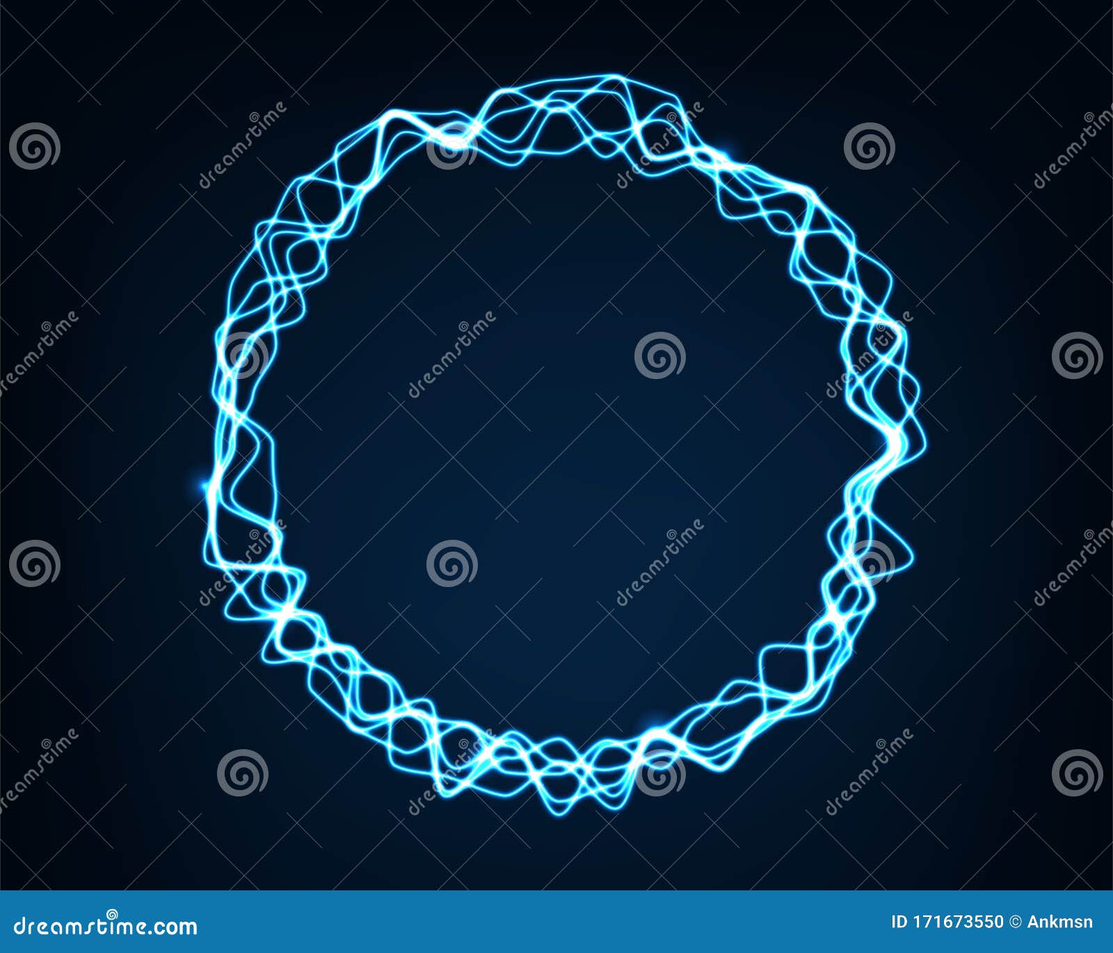 Abstract Background Round Vector Electric Light. Spark Flash Effect ...
