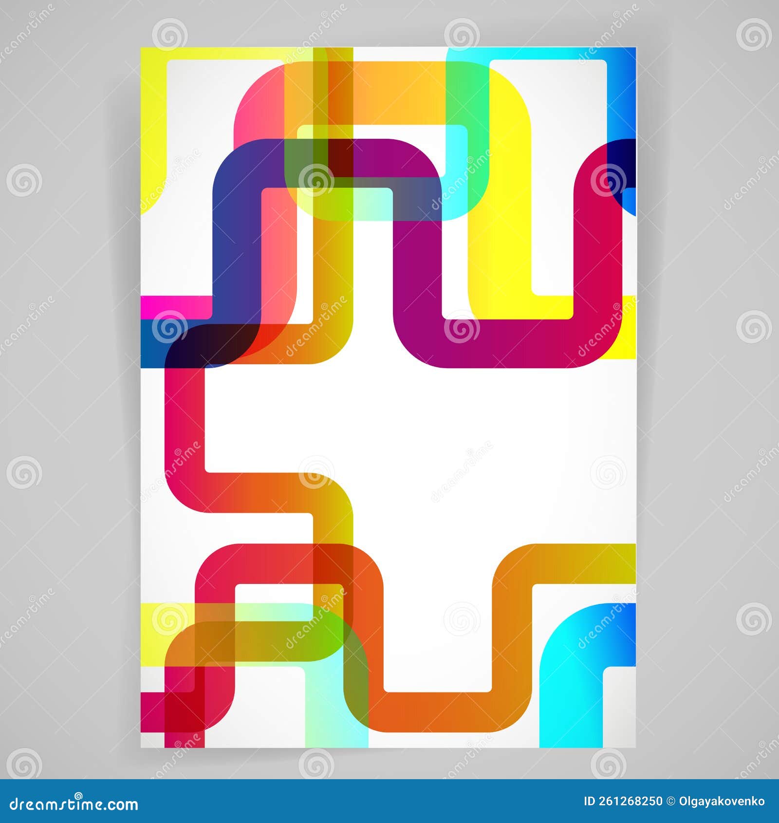 Abstract Background with Rounded Design Elements Stock Illustration ...