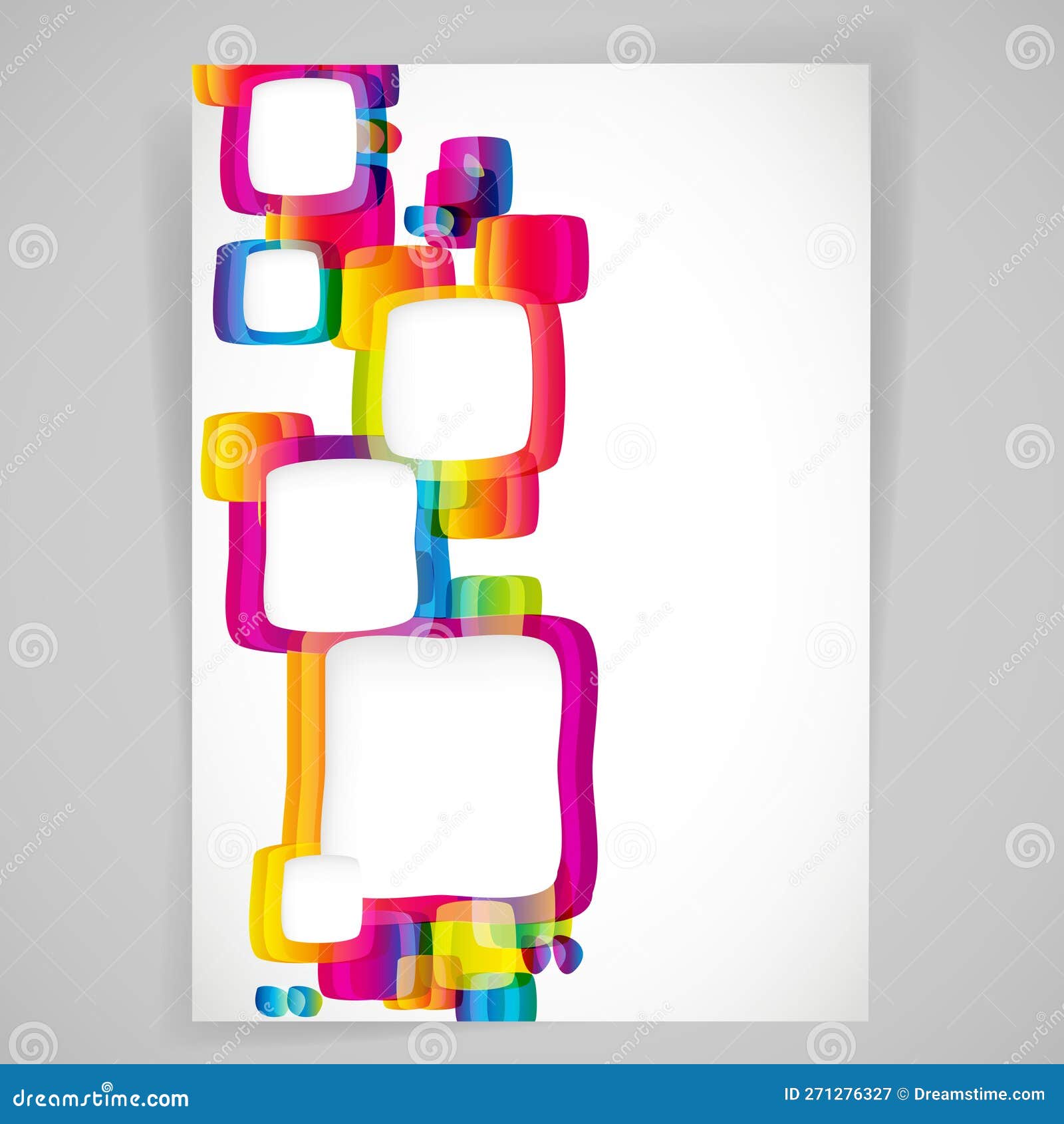 Abstract Background with Rounded Frames Stock Image - Image of business ...