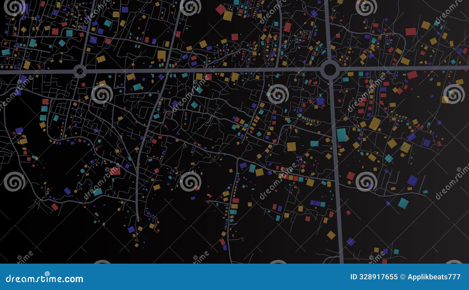Abstract Background of Route Navigation Location Map with Color ...