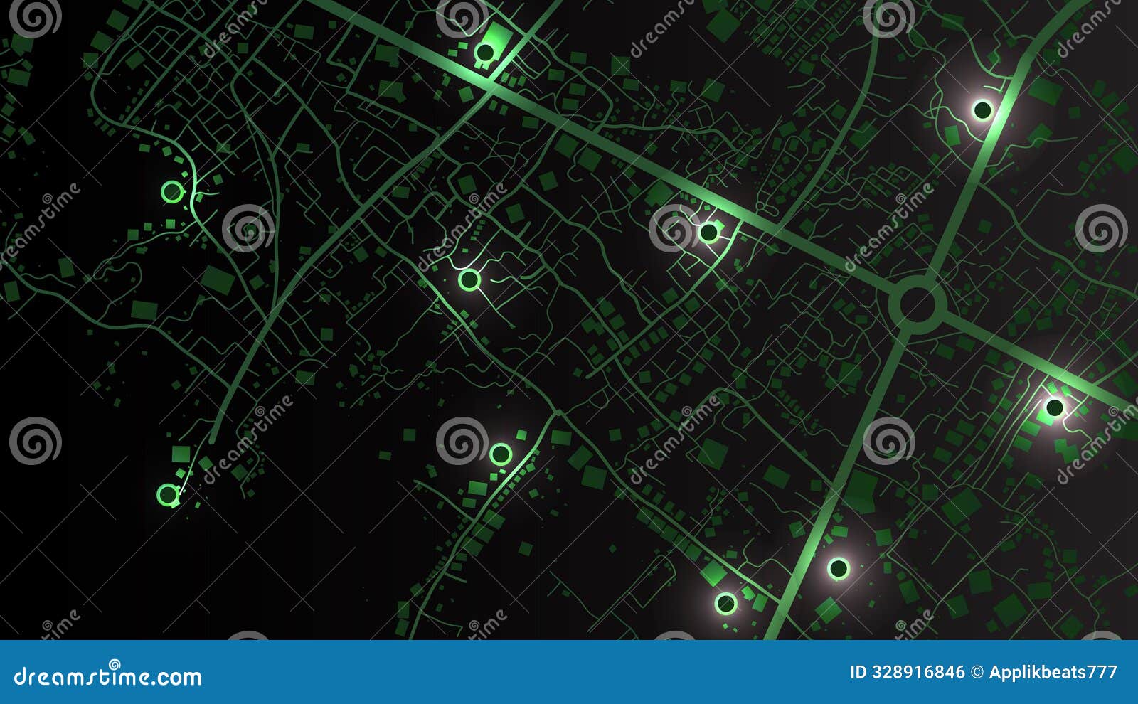 Abstract Background of Route Navigation Location Map with Construction ...