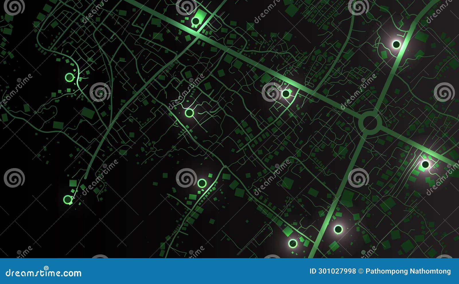 Background of Route Navigation Location Map with Construction Building ...