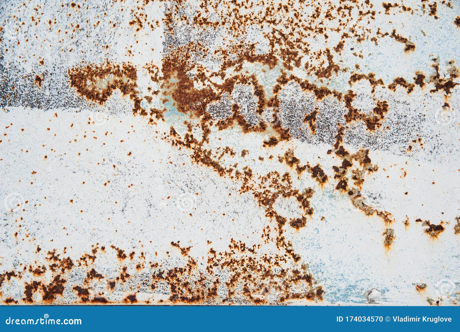 Rust Spots of Various Shapes and Sizes on the Old Metal Surface ...