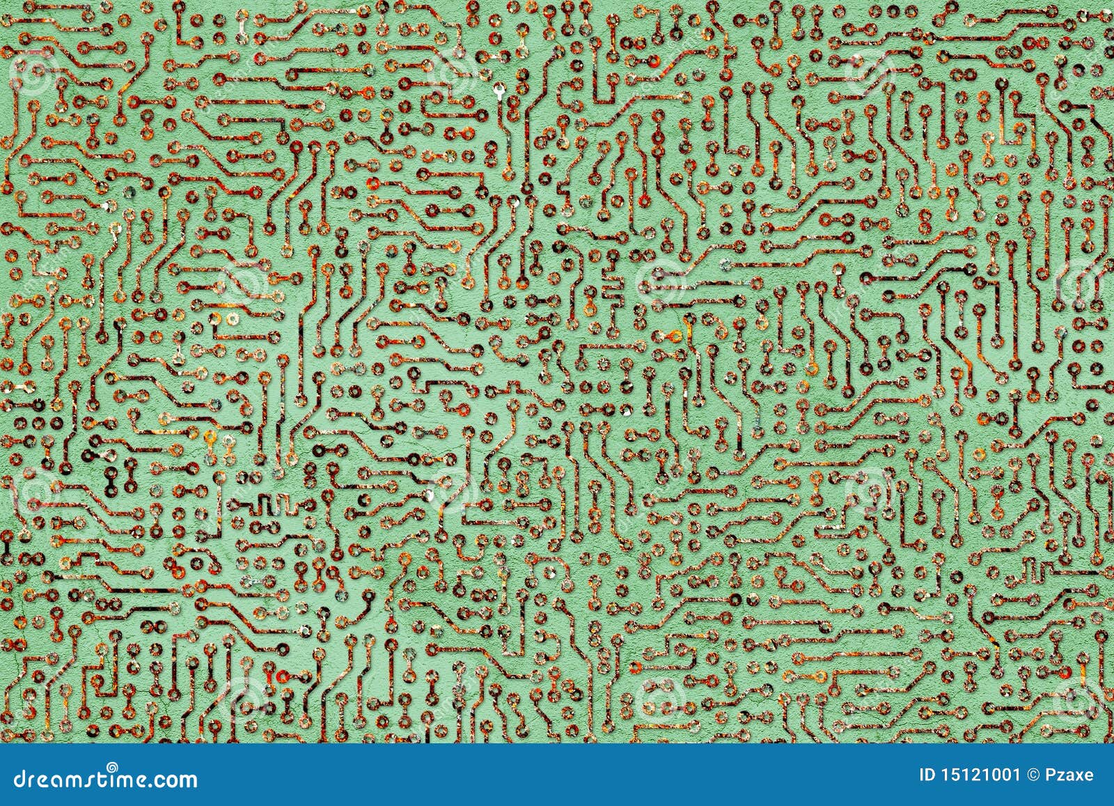 Abstract Background - Rusty Electronic Board Stock Illustration ...