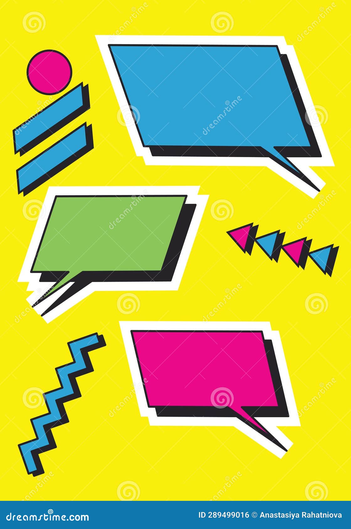 Abstract Background in a 90s Aesthetic. Vector Illustration with Empty ...