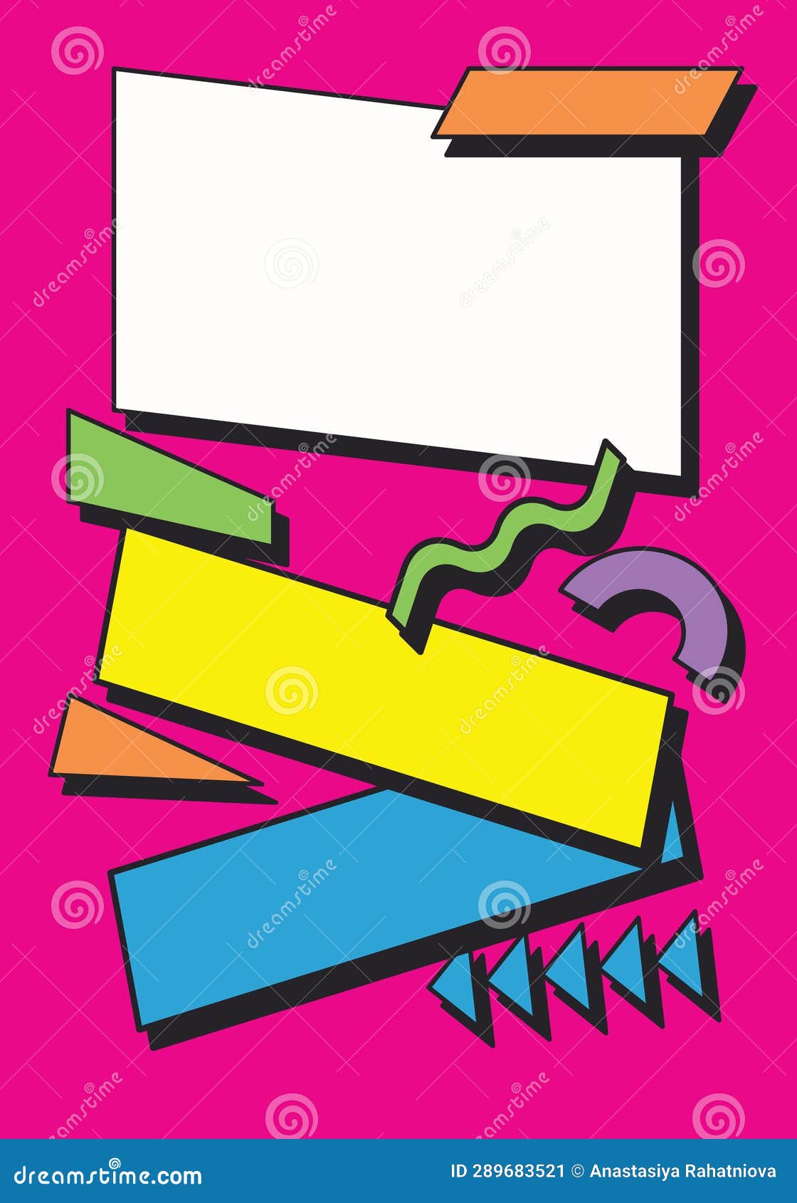 Abstract Background in a 90s Aesthetic. Vector Illustration with Empty ...