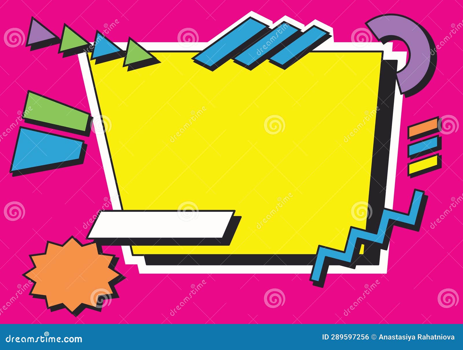 Abstract Background in a 90s Aesthetic. Vector Illustration with Empty ...