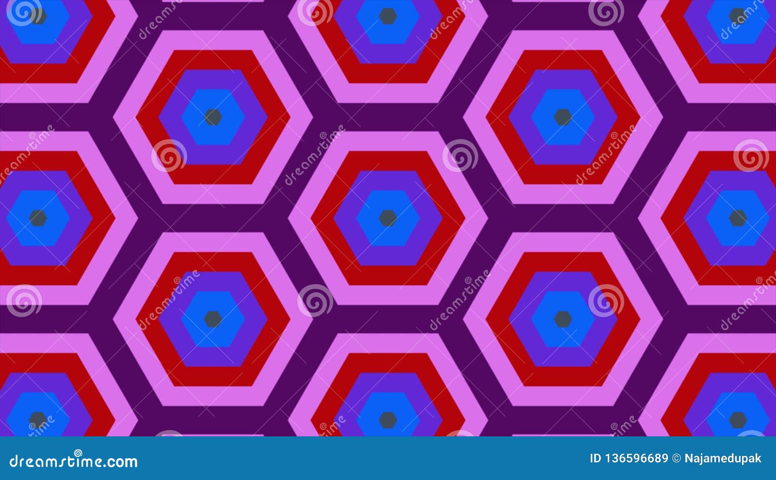 Abstract Background of Same Color Hexagon and Different Surrounding ...
