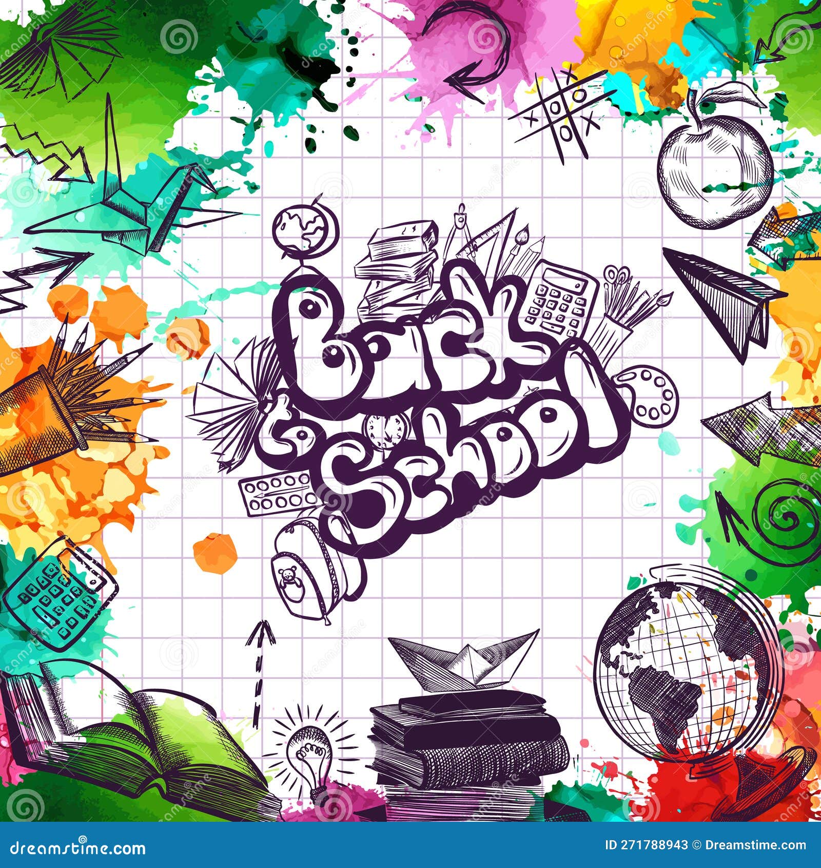 Abstract Background School. Back To School. Vector Illustration Stock ...