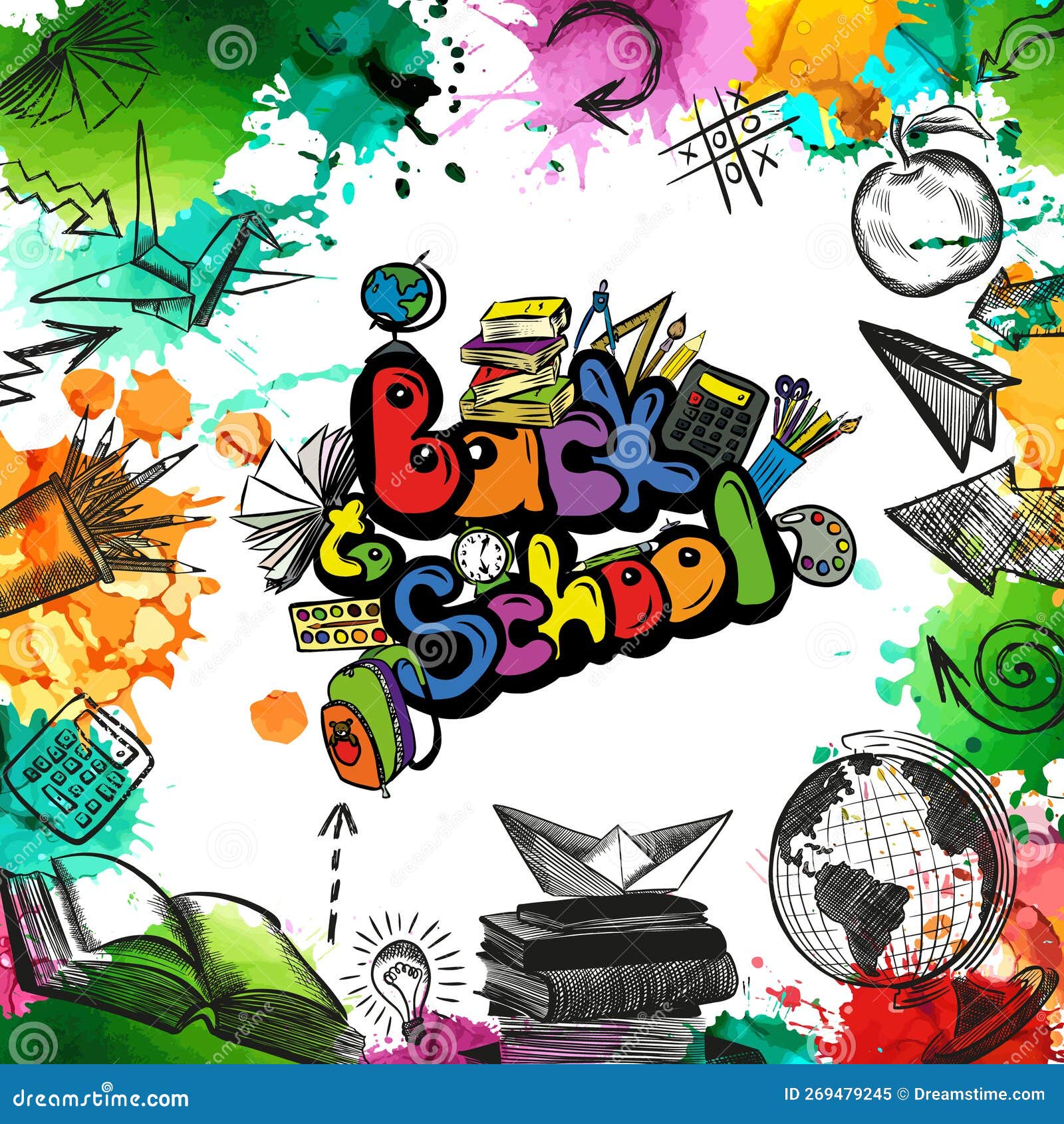 Abstract Background School. Back To School. Vector Illustration Stock ...