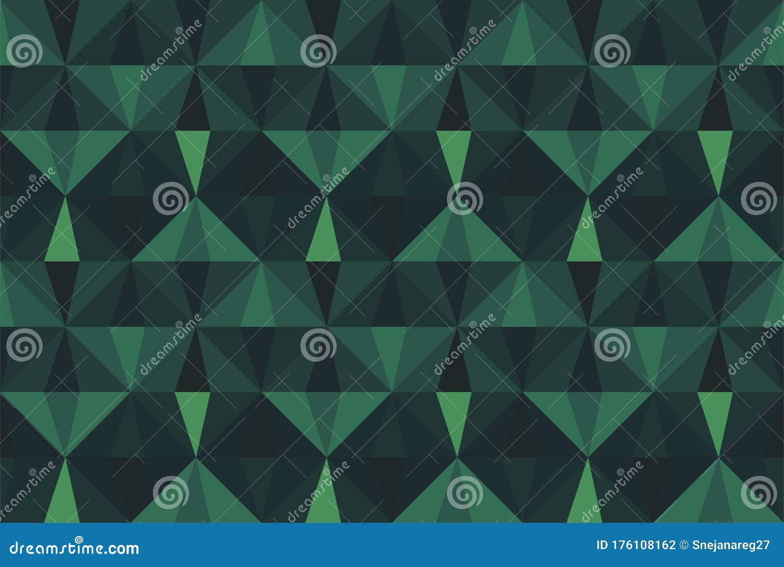 Abstract Background, Seamless Pattern with Diamonds in Various Green Shades. Geometric Shapes ...