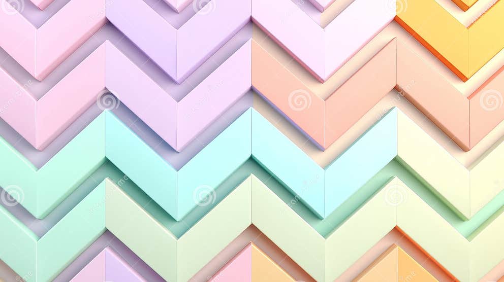 Abstract Background with a Seamless Pattern of Pastel Colored Chevrons ...