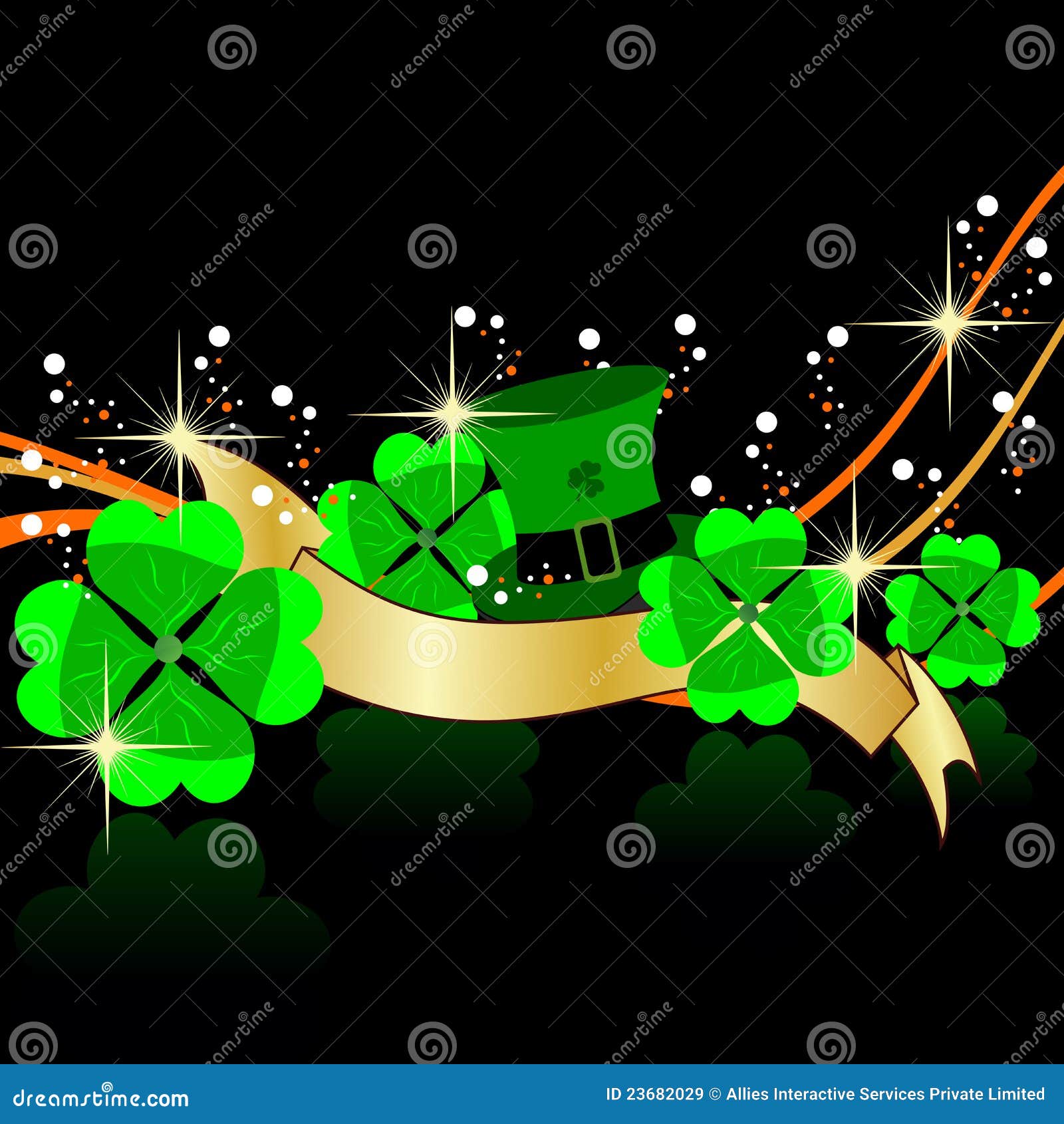 Abstract Background with Shamrocks Leaf Stock Vector - Illustration of ...
