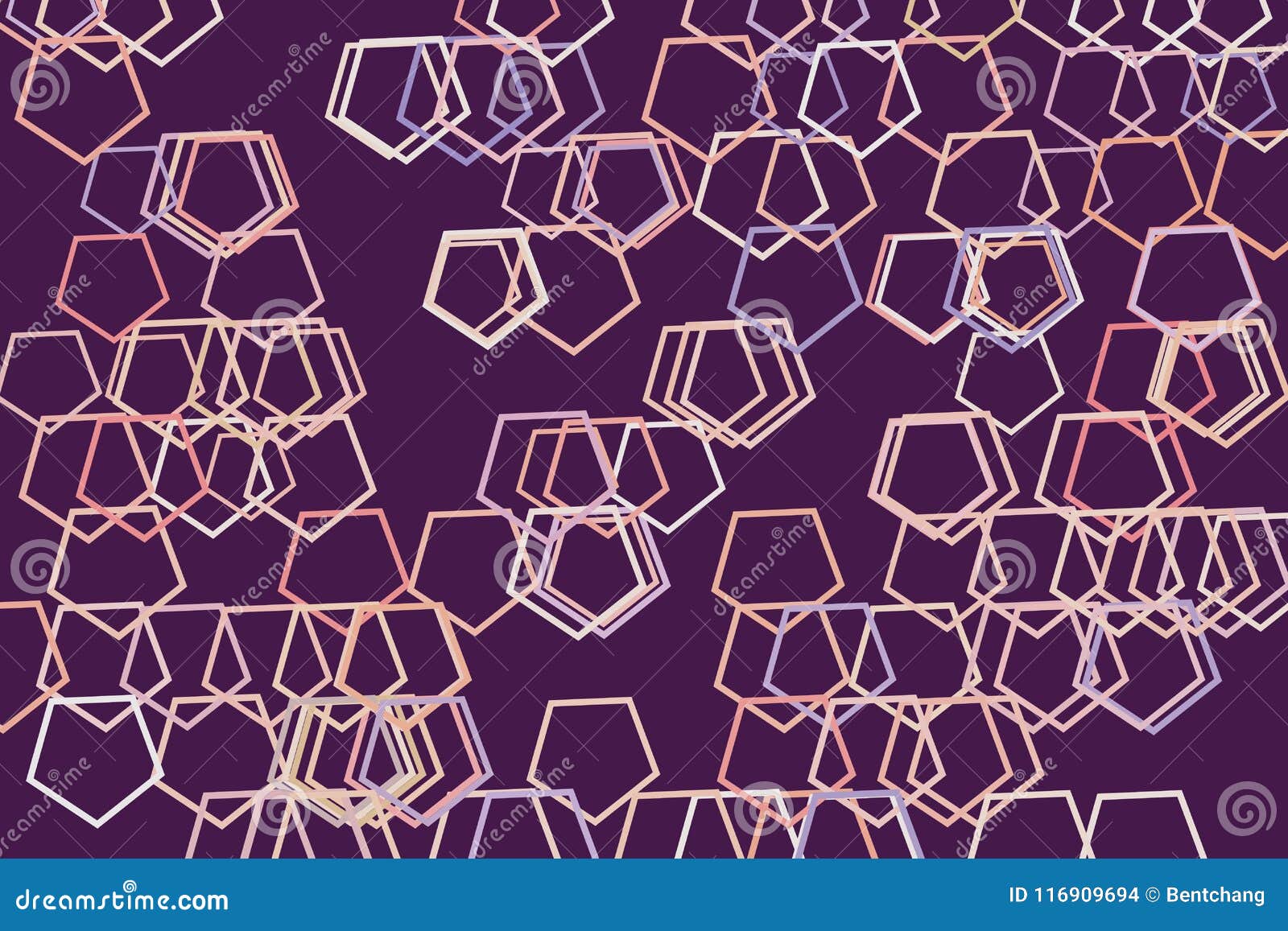 Abstract Background with Shape of Pentagon Pattern. Messy, Concept ...