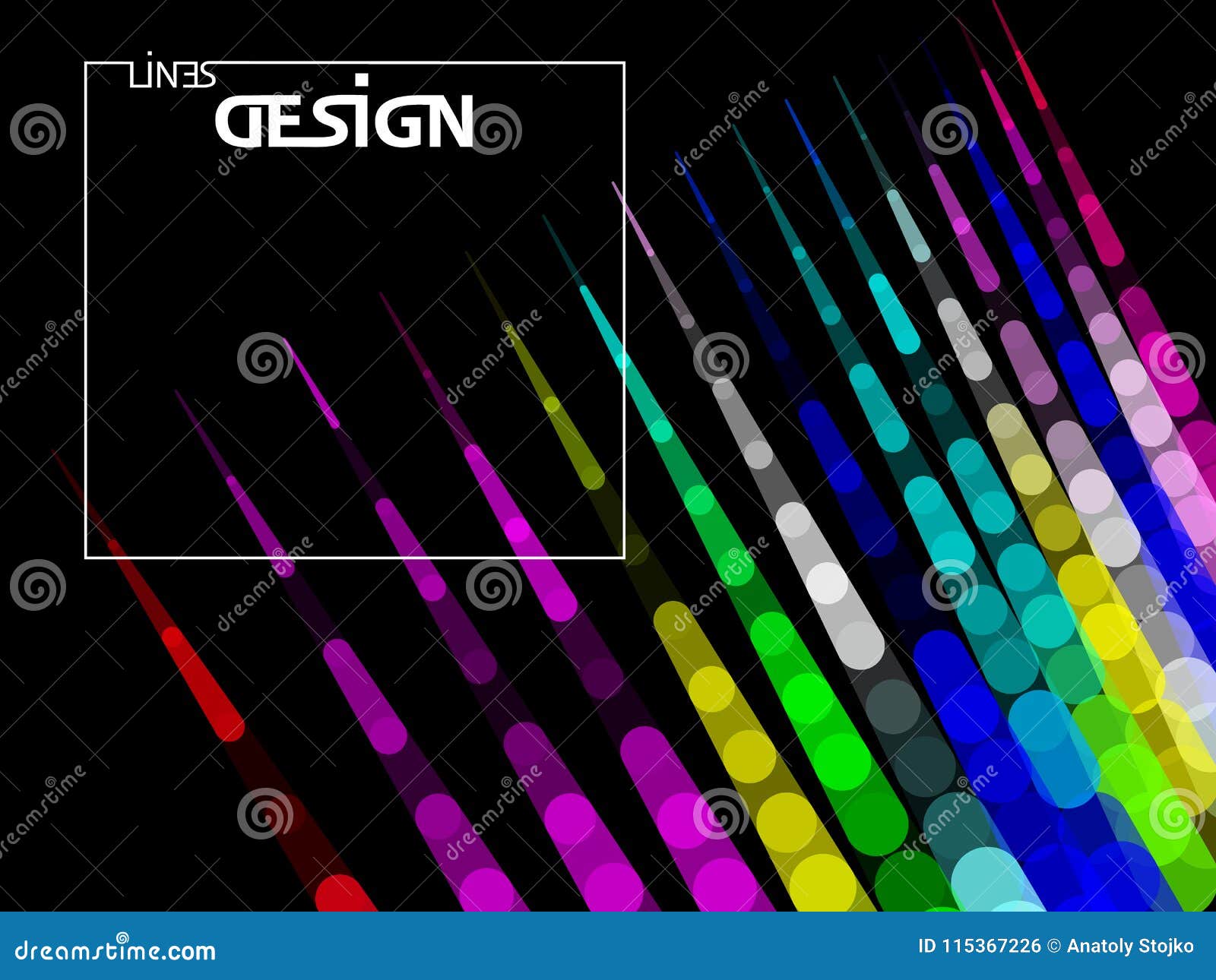 Abstract Background with Sharp Lines from Color Dots. Vector Ill Stock ...