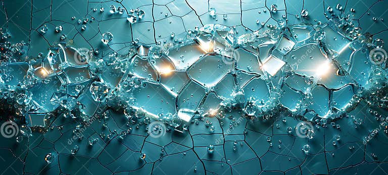 Abstract Background with Shattered Mirror Effects Stock Illustration ...