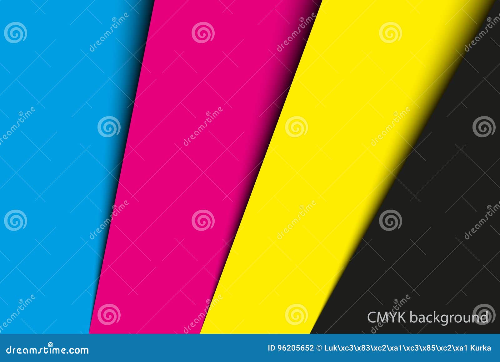 Abstract Background, Sheets of Paper in Cmyk Colors Stock Vector ...