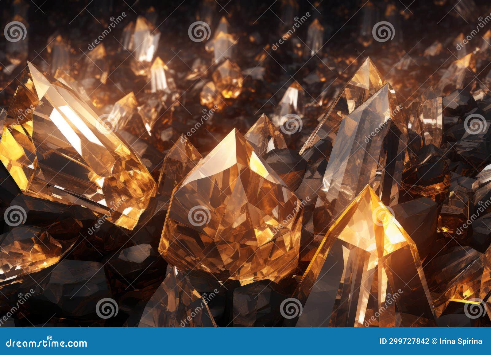 Abstract Background of Shining Crystals with Refraction of Light Stock ...