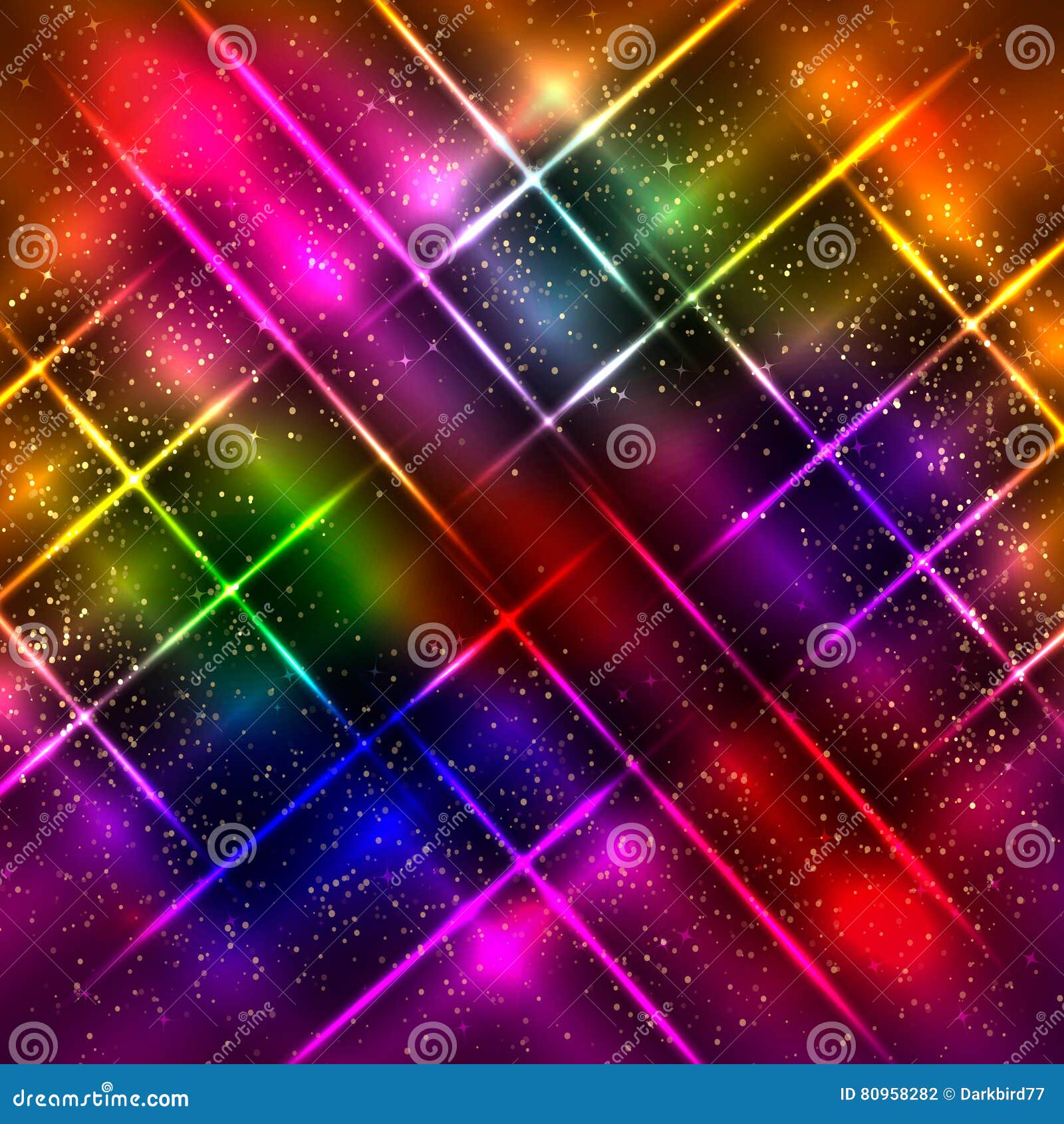 Abstract Background with Shining Magic Lights Stock Illustration ...