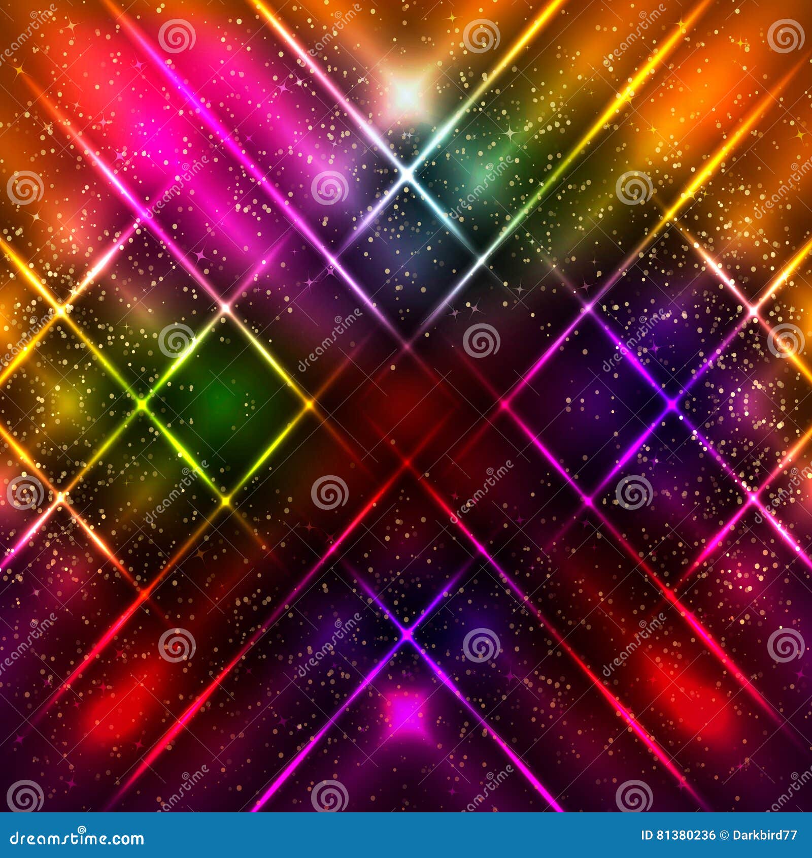 Abstract Background with Shining Magic Lights Stock Illustration ...