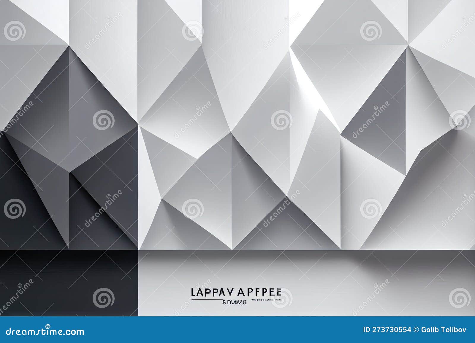 Abstract Background with a Shiny Silver Triangles Pattern. Generative ...