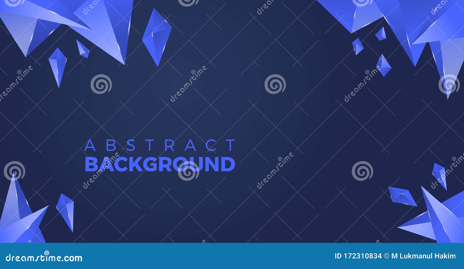 Abstract Background with Shiny Triangle in Blue Stock Vector ...