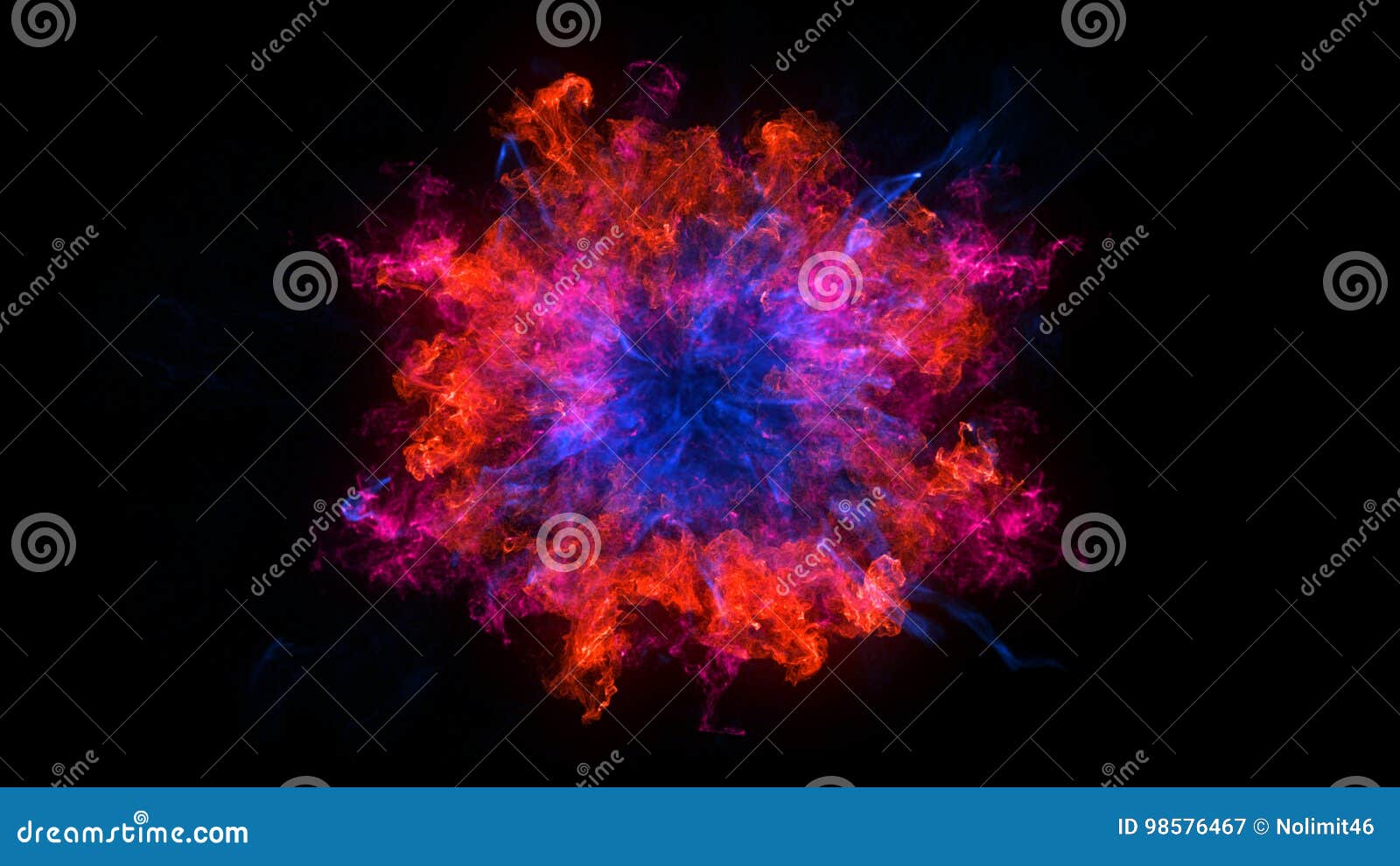 Abstract Background with Shockwave Explosion on Black Backdrop Stock ...