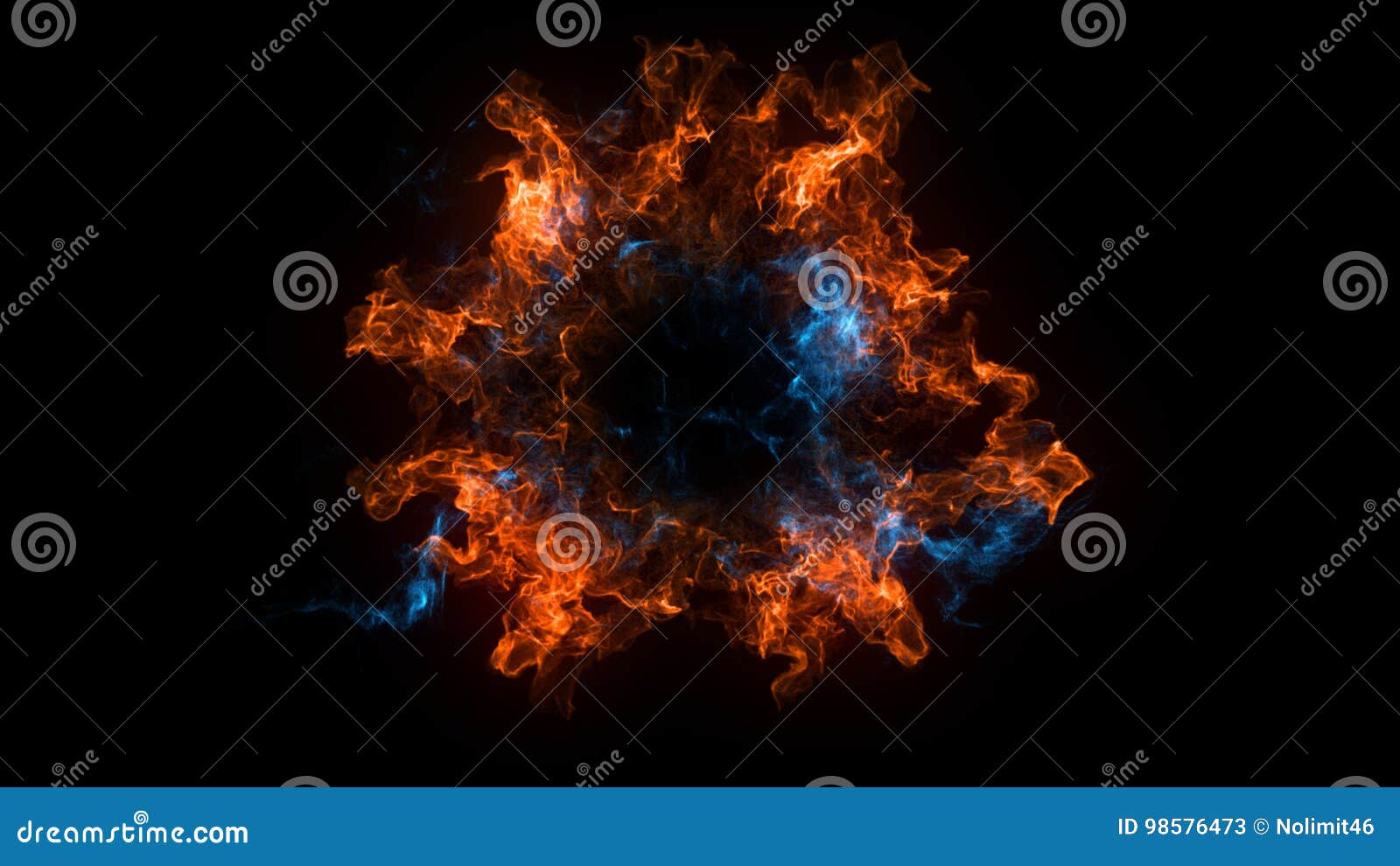 Abstract Background with Shockwave Explosion on Black Backdrop Stock ...