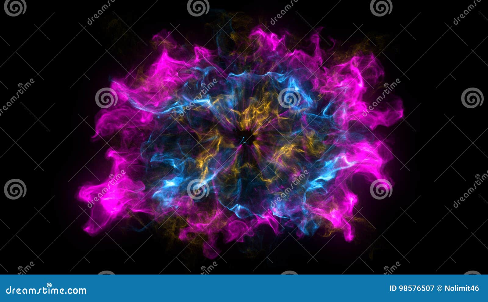 Abstract Background with Shockwave Explosion on Black Backdrop Stock ...