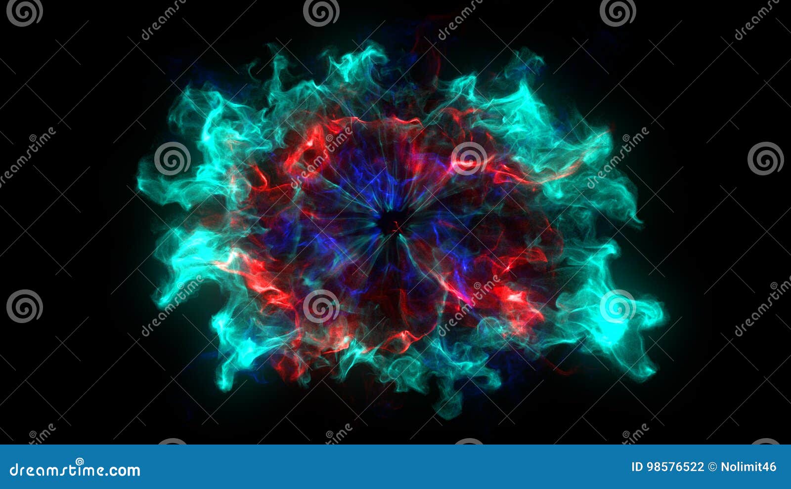 Abstract Background with Shockwave Explosion on Black Backdrop Stock ...
