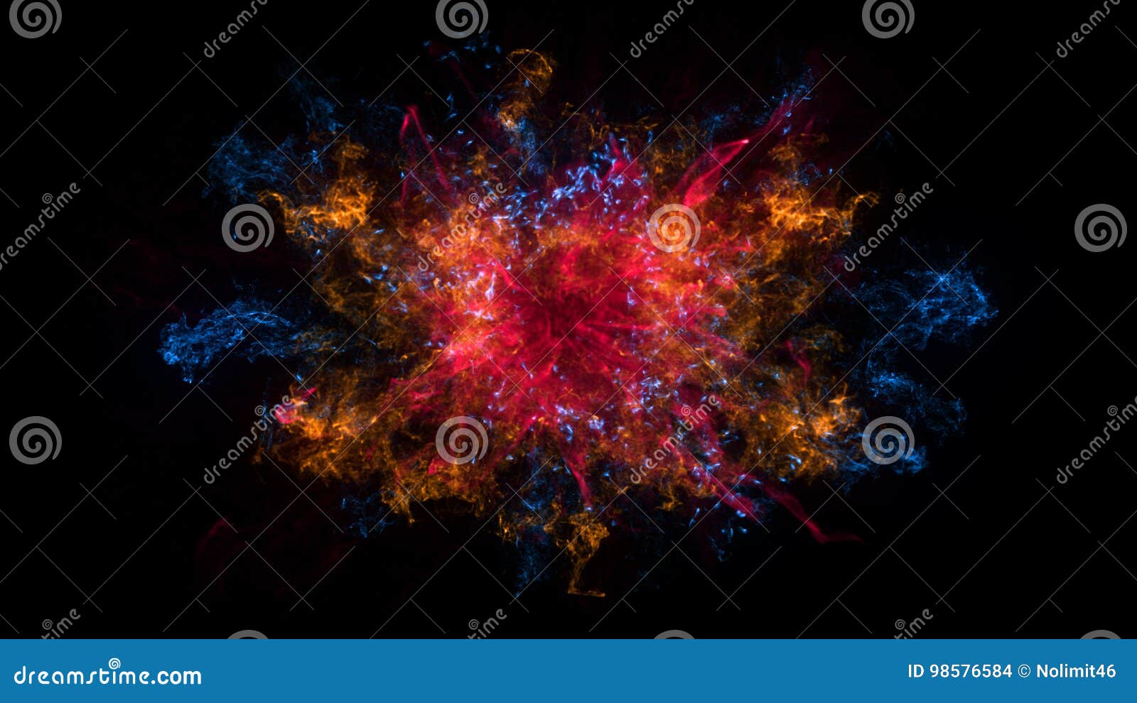 Abstract Background with Shockwave Explosion on Black Backdrop Stock ...
