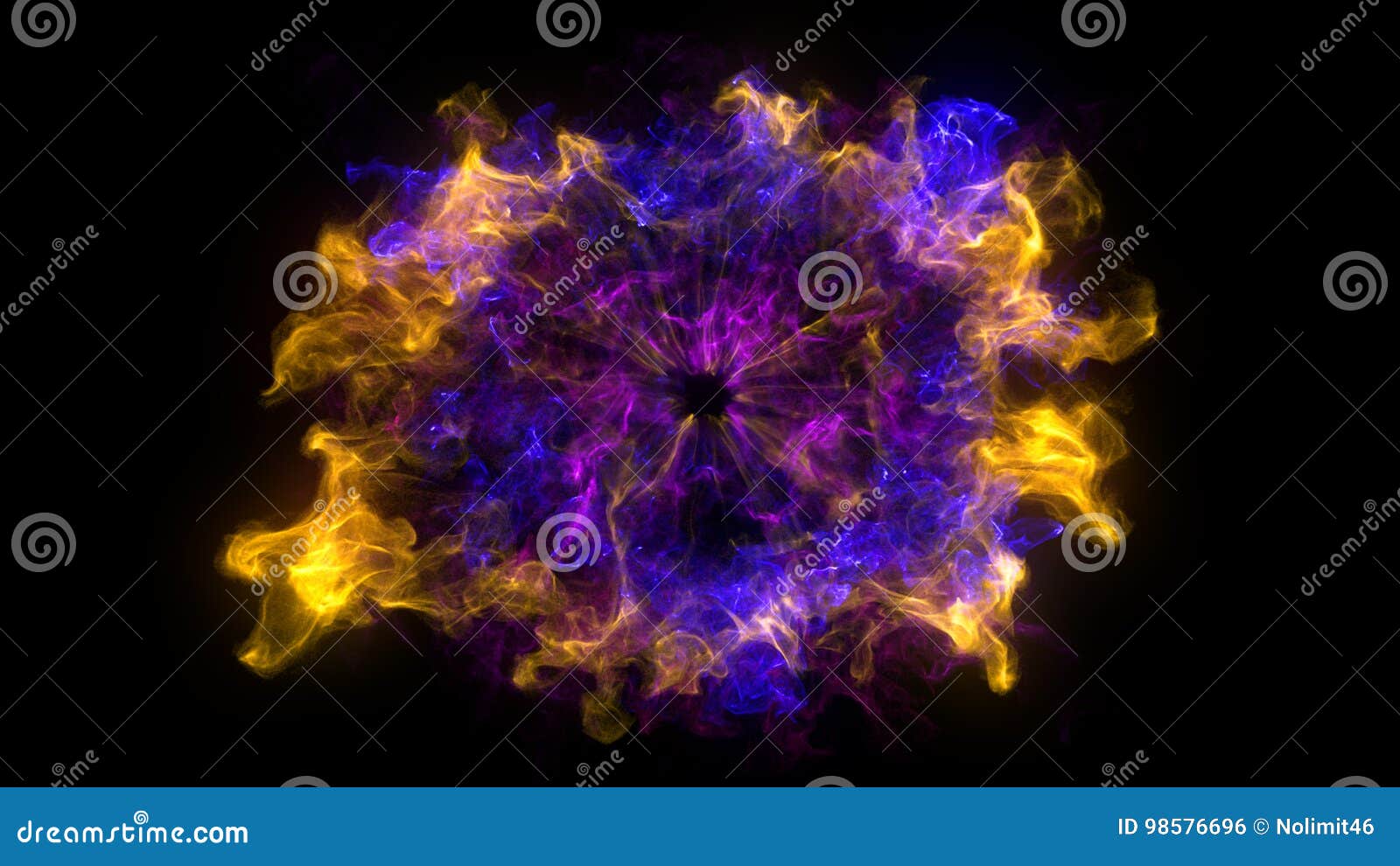 Abstract Background with Shockwave Explosion on Black Backdrop Stock ...