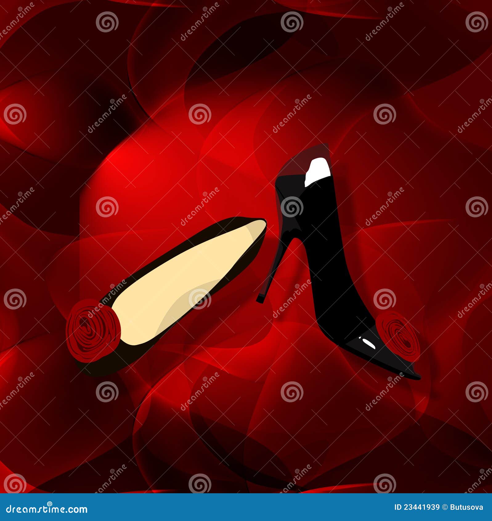 Abstract Background with Shoes Stock Image - Image of fantasy, card ...